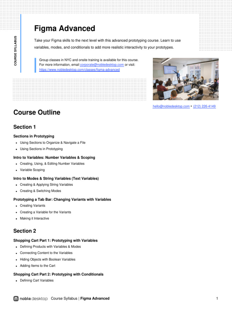 Figma Advanced Syllabus | PDF