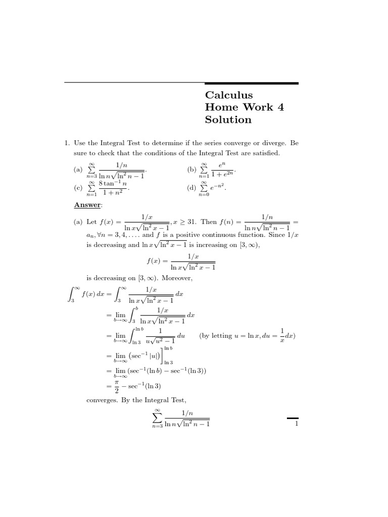 CALIIHW4SOL(2) | PDF | Mathematical Analysis | Mathematics