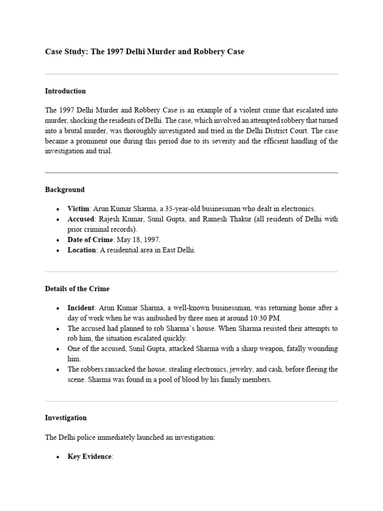Criminal Case Study 3 | PDF | Robbery | Witness