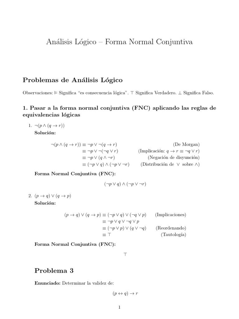 Serie 3 Analisis | PDF | Sintaxis (Lógica) | Lógica matemática