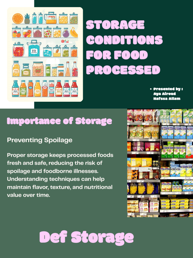 Essential Food Storage Conditions Guide | PDF