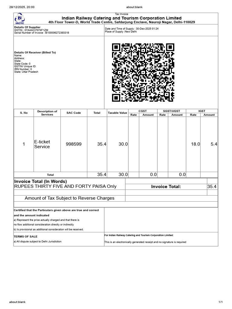 Tax Invoice Chanchal Sharma | PDF | Invoice | Taxes