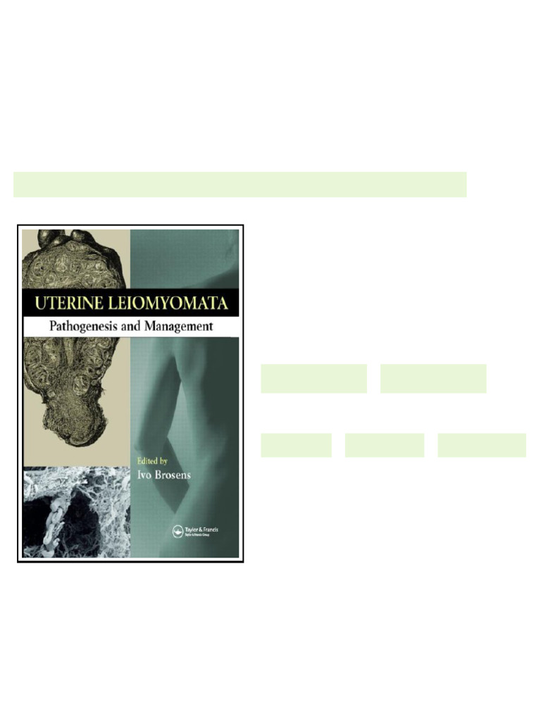 (Ebook) Uterine Leiomyomas: Pathogenesis and Management by Ivo Brosens ...
