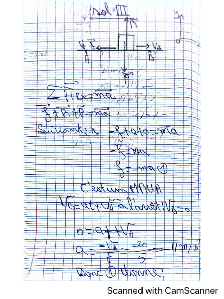 Résolution d'Exercices de Dynamique | PDF