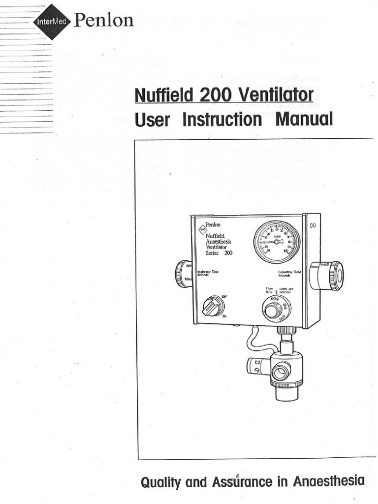 Penlon Nuffield 200 Ventilator - User Manual | PDF