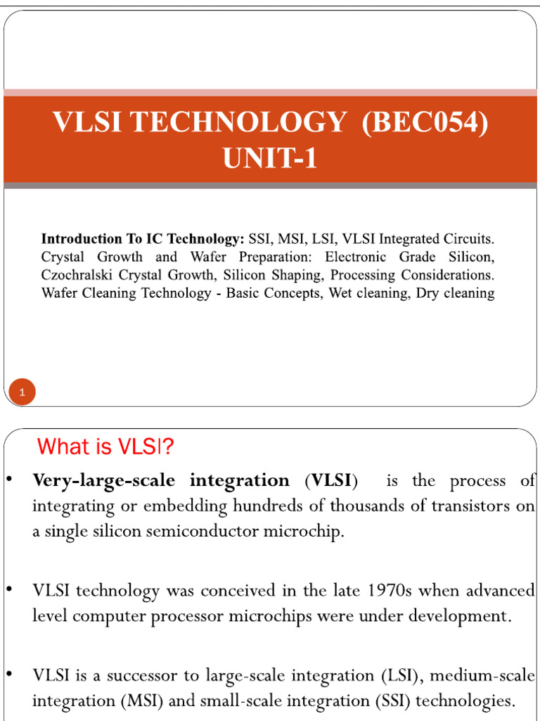 Unit 1 Vlsi | PDF