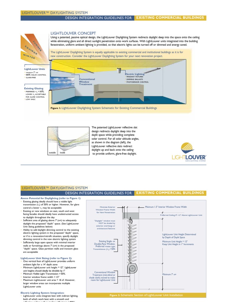 LightLouver Design Integration Guidelines For Existing Buildings | PDF ...