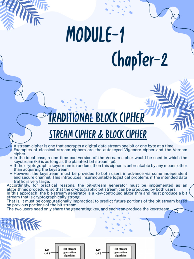 Module 1 Chap2 | PDF | Encryption | Cipher