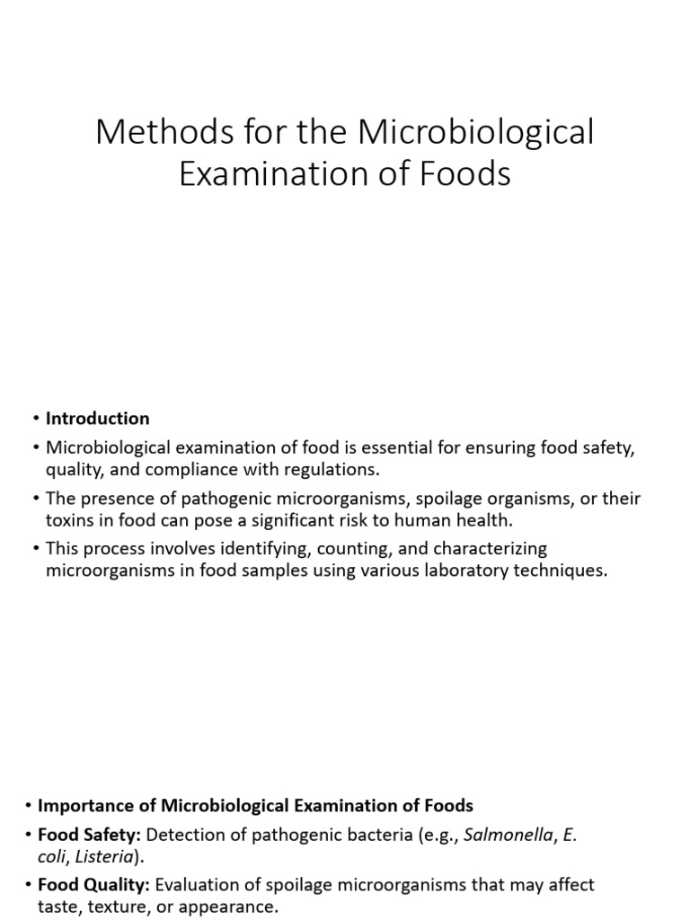 Microbiological Food Testing Methods | PDF | Polymerase Chain Reaction ...