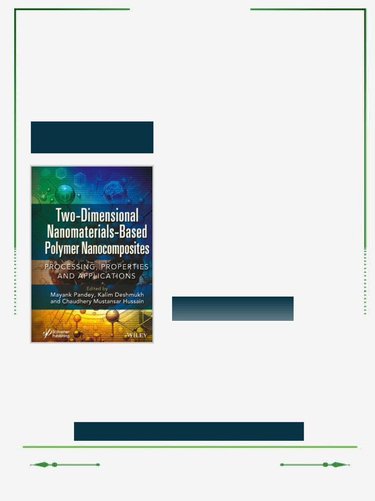 Two Dimensional Nanomaterials Based Polymer Nanocomposites 1st Edition ...