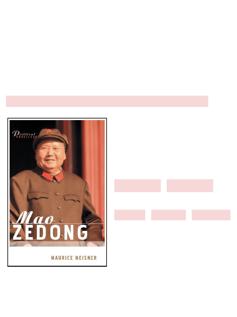 (Ebook) Mao Zedong: A Political and Intellectual Portrait [POLITICAL ...