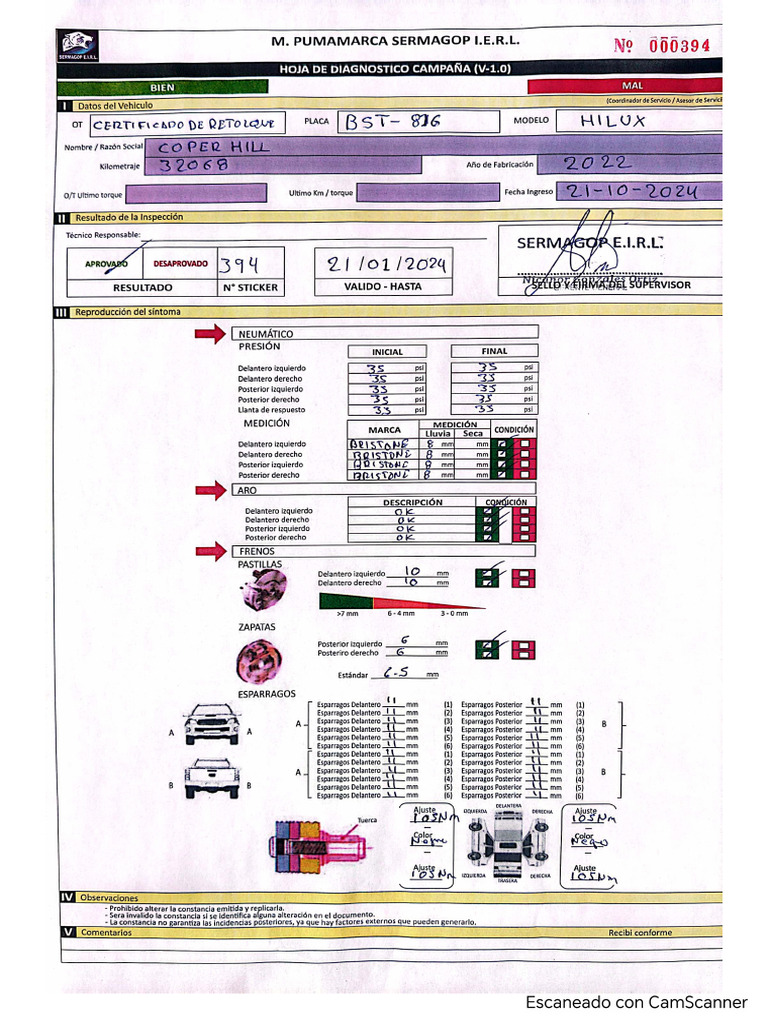 Retorqueo BST-816, 21-10-2024 | PDF