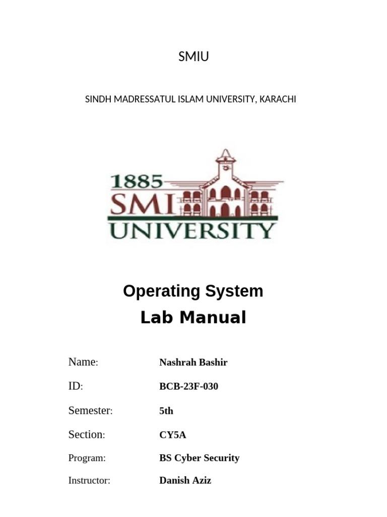 Operating System Lab Manual for Cyber Security | PDF | Computer File ...