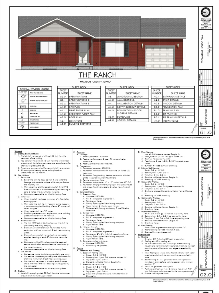 Estimating House Plan Specifications | PDF | Door | Framing (Construction)