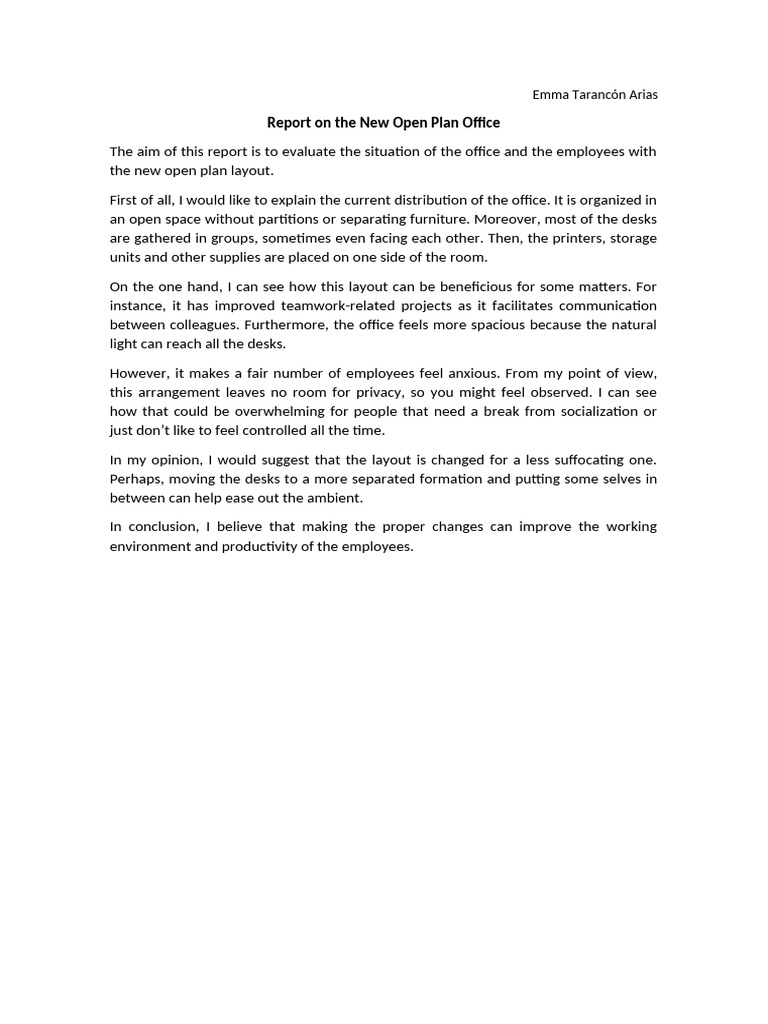 Business Report Emma | PDF