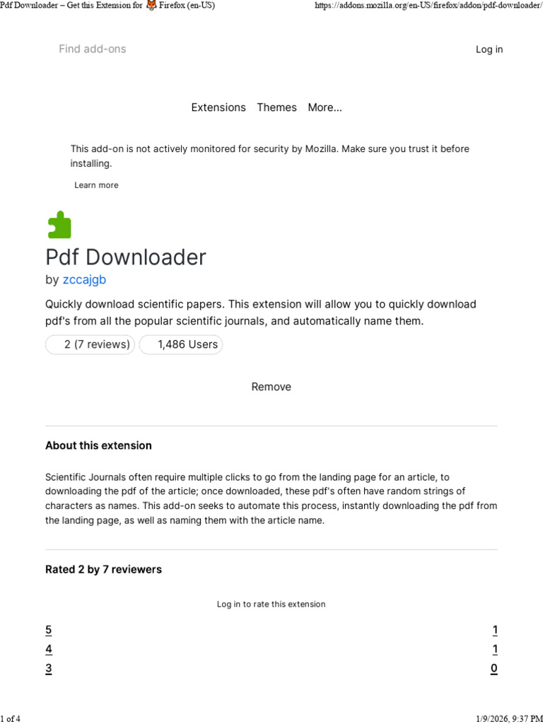 PDF Downloader for Firefox Extension | PDF