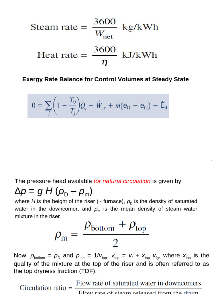 Exergy Rate Balance in Control Volumes | PDF