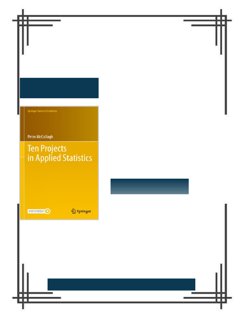 Ten Projects in Applied Statistics 1st Edition Peter Mccullagh eBook full content bundle | PDF ...