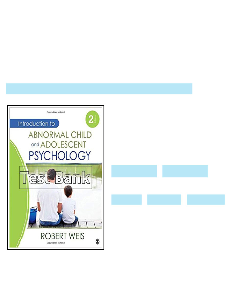 Introduction to Abnormal Child and Adolescent Psychology 2nd Edition ...