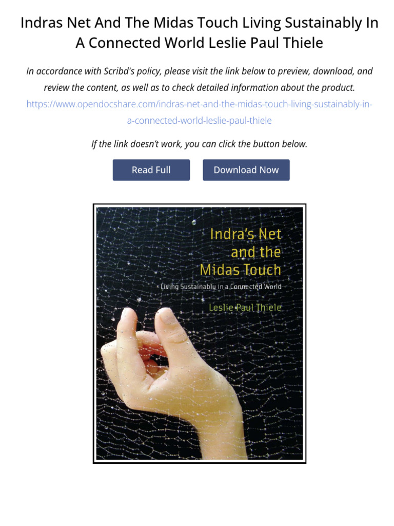 Indras Net And The Midas Touch Living Sustainably In A Connected World ...