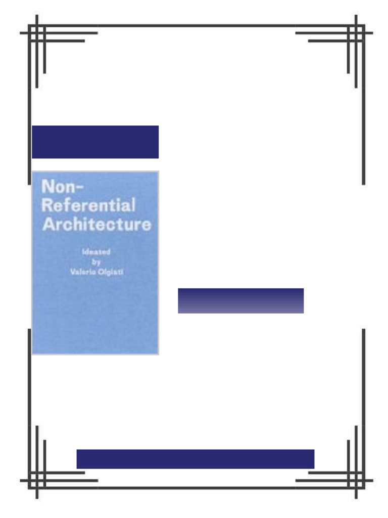 Non Referential Architecture 1st Edition Markus Breitschmid eBook ...