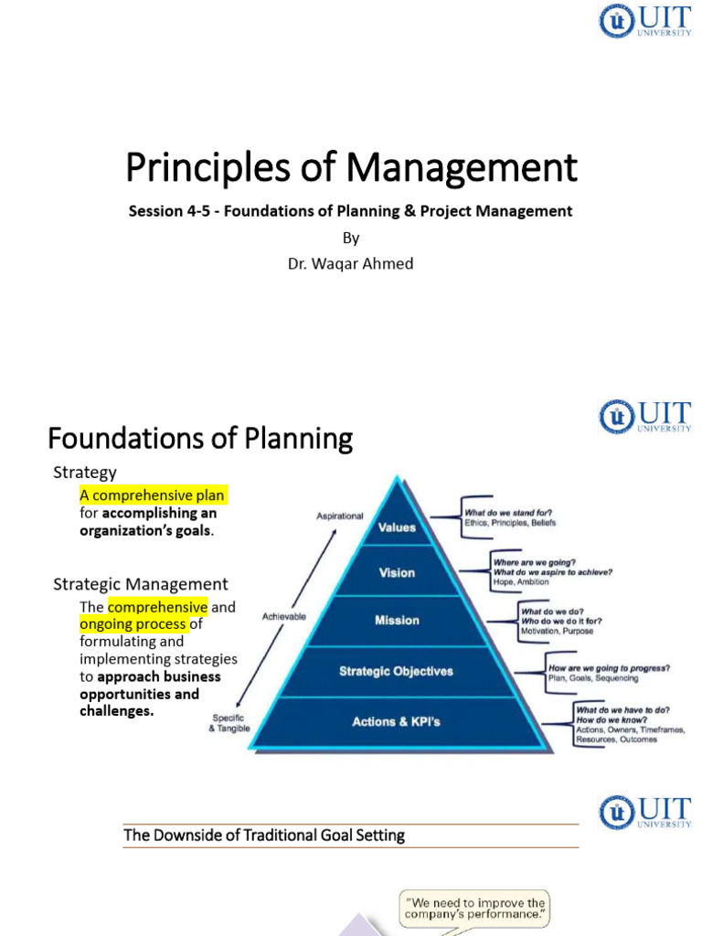 Session 4 - Principles of Management - Final | PDF | Strategic ...