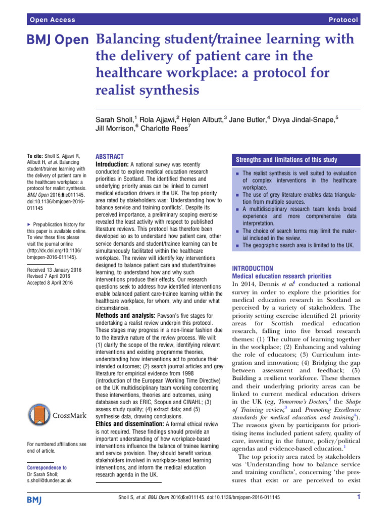 Medical education | PDF | Systematic Review | Medical Education