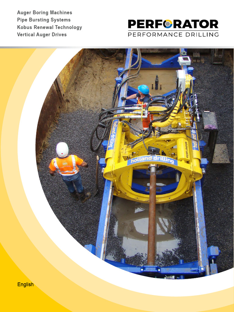 Perforator Auger Boring Bro 22 | PDF | Drill | Drilling Rig