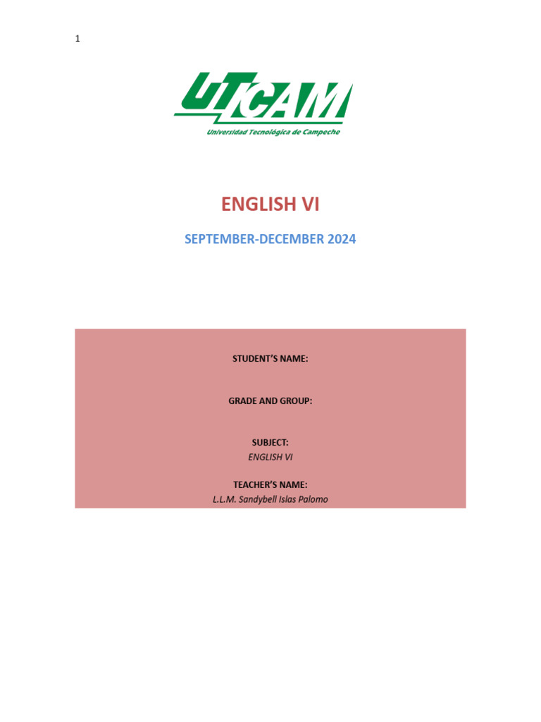 English VI Curriculum Overview 2024 | PDF | Verb | Stress (Linguistics)