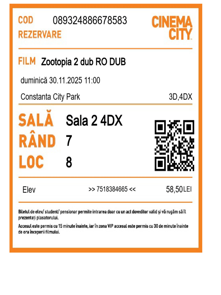 Zootopia 2 Screening in 4DX, Constanta | PDF