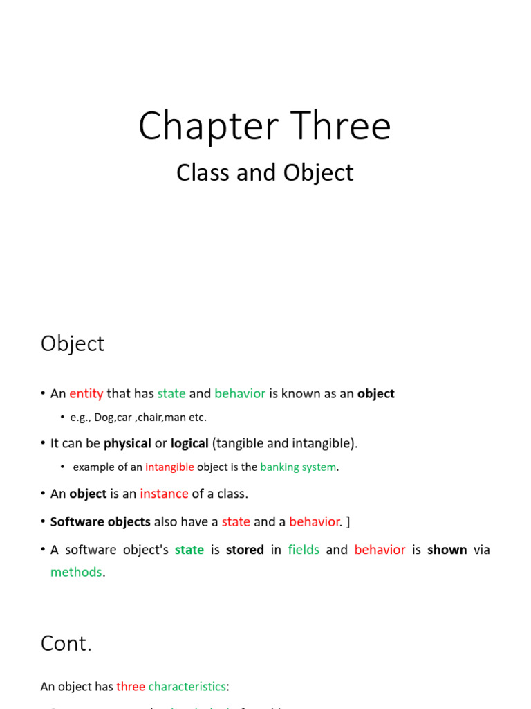3 Chapter Three (1) | PDF | Method (Computer Programming) | Class (Computer Programming)