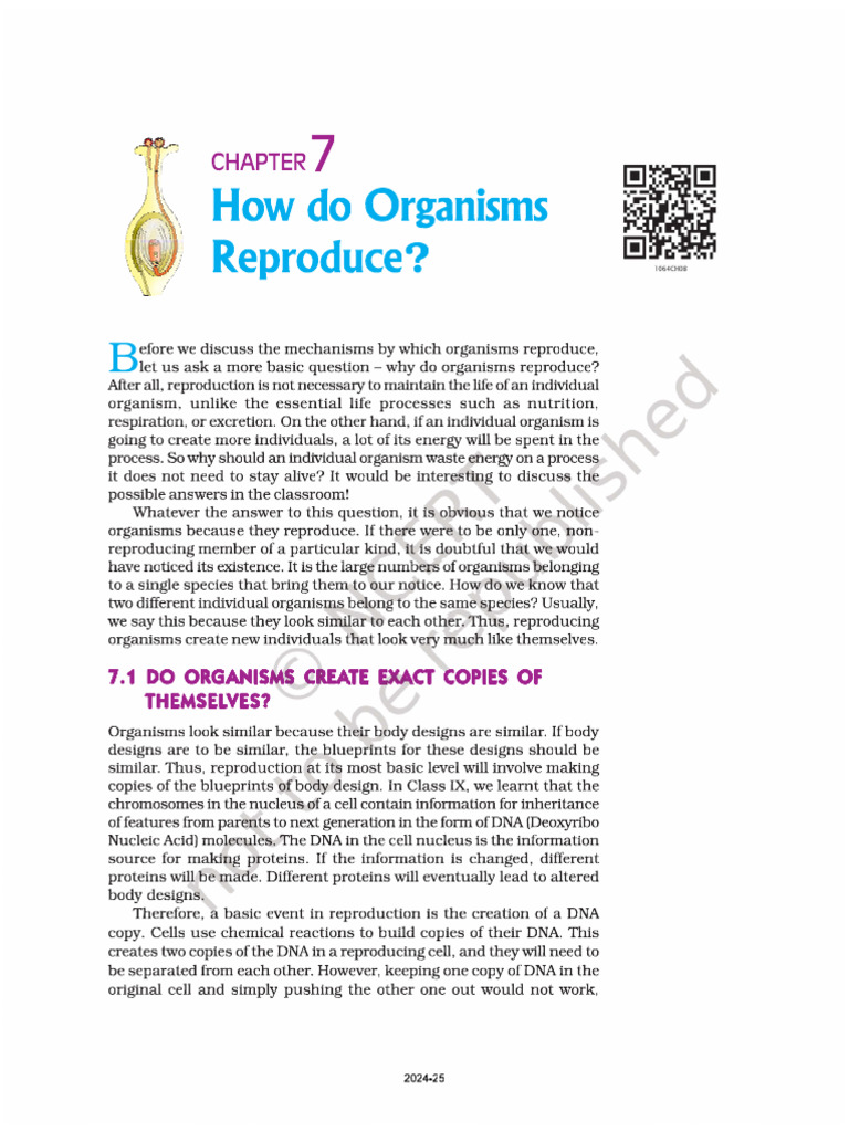 Notes on How Do Organisms Reproduce | PDF
