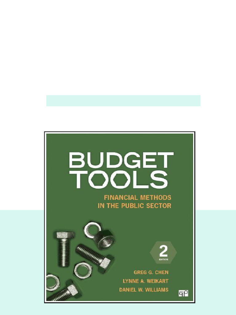 Budget Tools Financial Methods In The Public Sector Greg G Chen Lynne A ...
