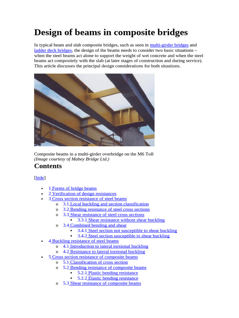 Composite Bridge Beam Design Guide | PDF | Buckling | Beam (Structure)