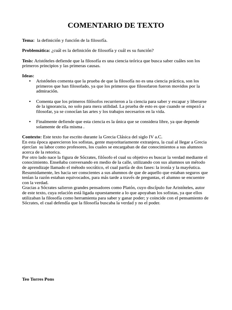 Comentario 1 Teo Torres | PDF