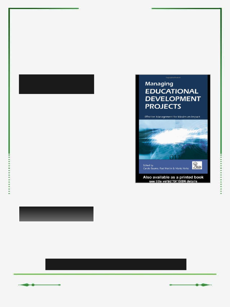Managing Educational Development Projects Effective Management for ...
