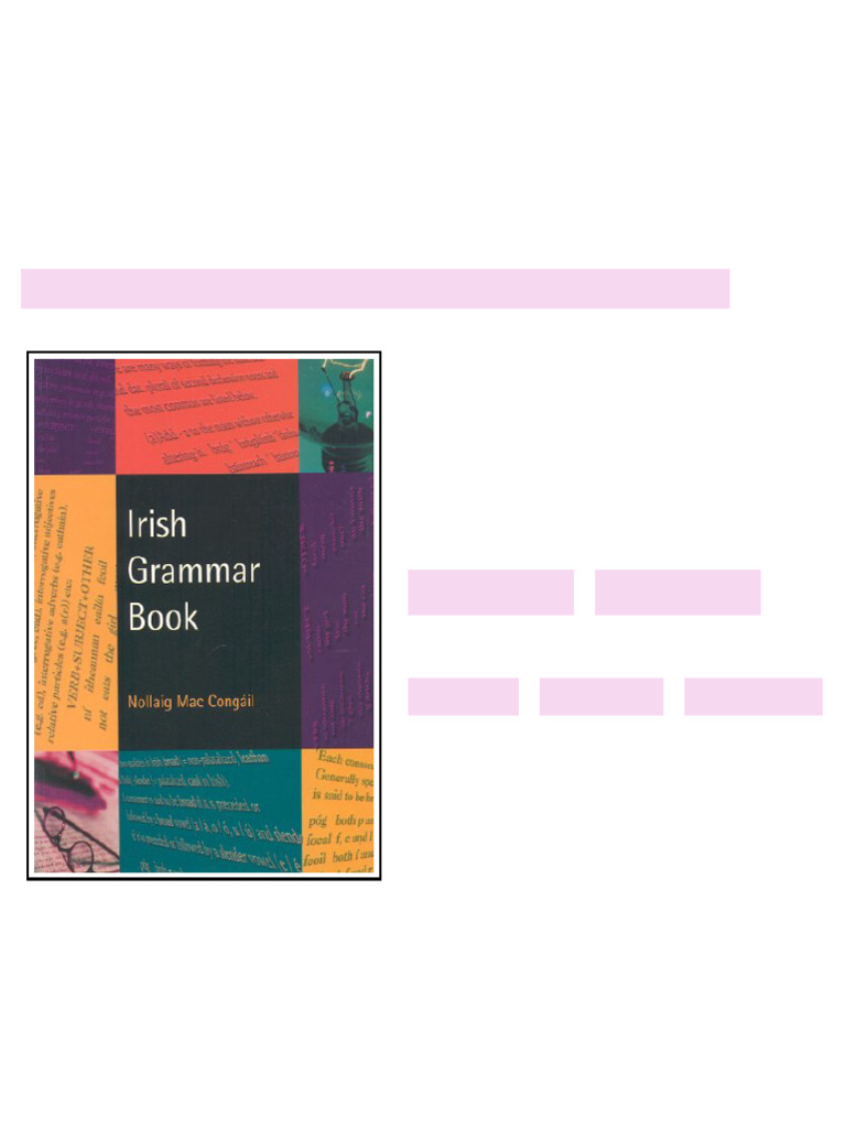 (Ebook) Irish Grammar Book by Nollaig MacCongail ISBN 9781902420493 ...