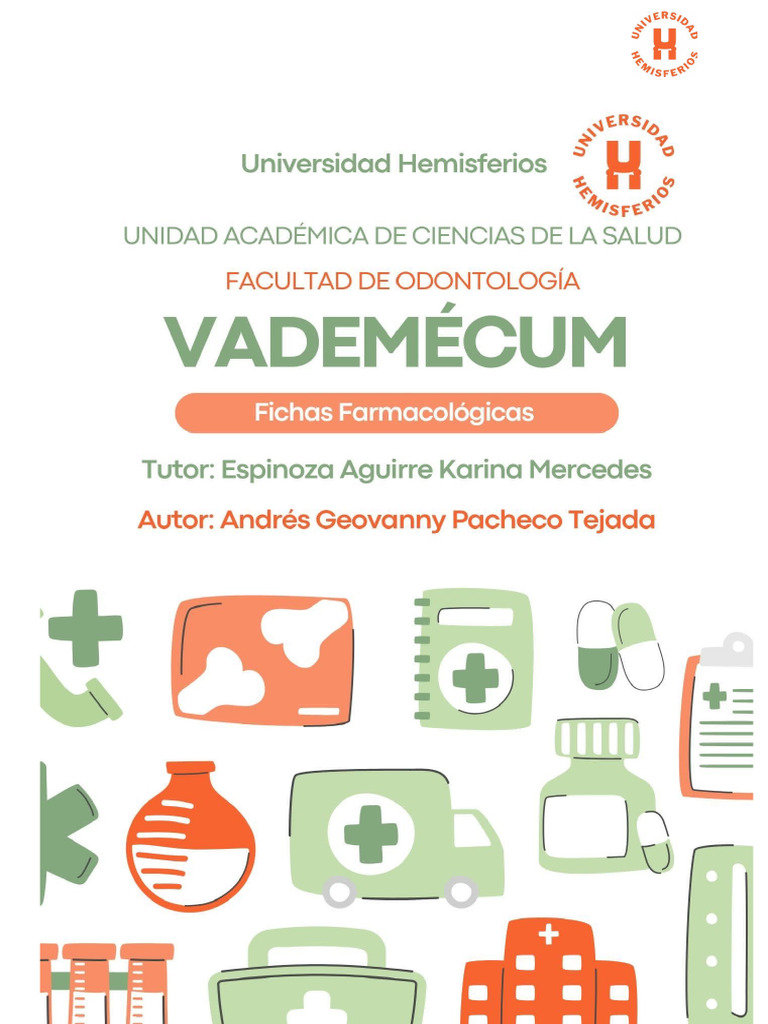 Vademécum Fichas Farmacológicas final-final | PDF | Especialidades Medicas | Farmacología