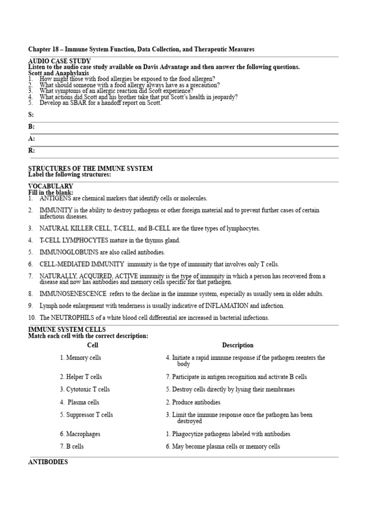 Immune System Function and Case Studies | PDF | Immune System | Allergy