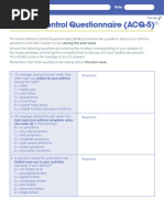 ACQ-5 Asthma Control Questionnaire | PDF
