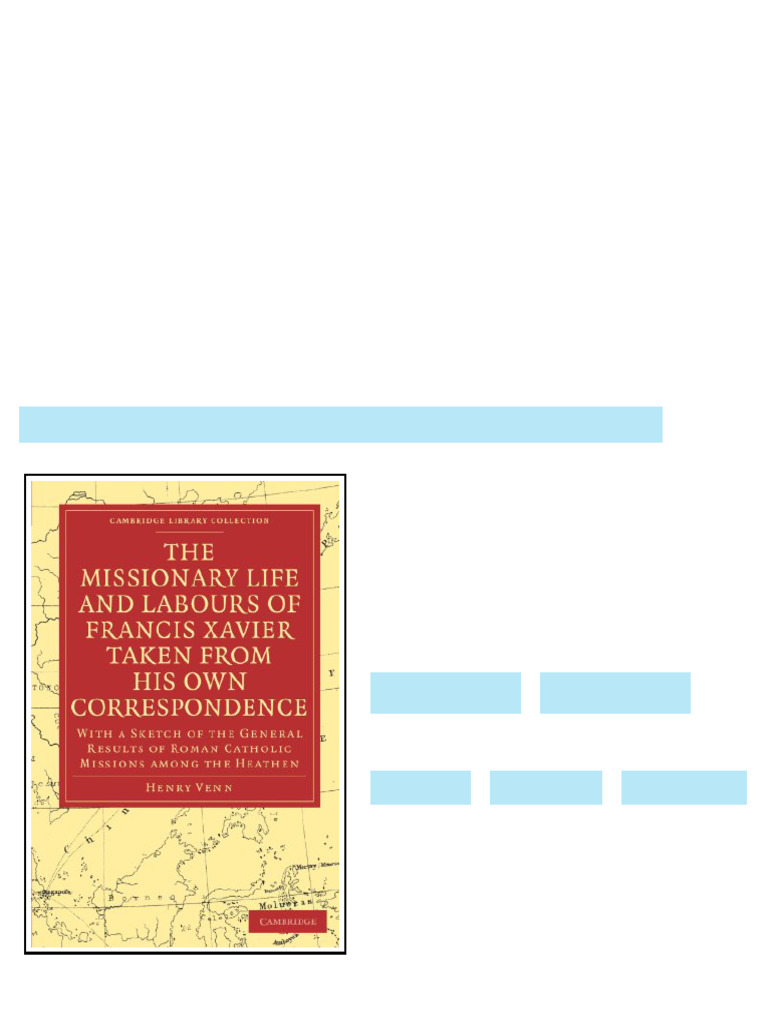 (Ebook) The Missionary Life and Labours of Francis Xavier Taken from ...