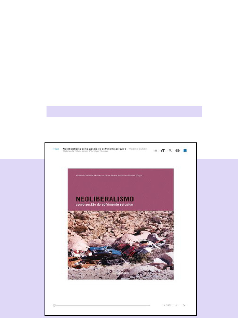(Ebook) Neoliberalismo como gestão do sofrimento psíquico by Vladimir ...