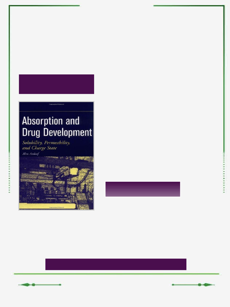 Absorption and Drug Development Solubility Permeability and Charge ...