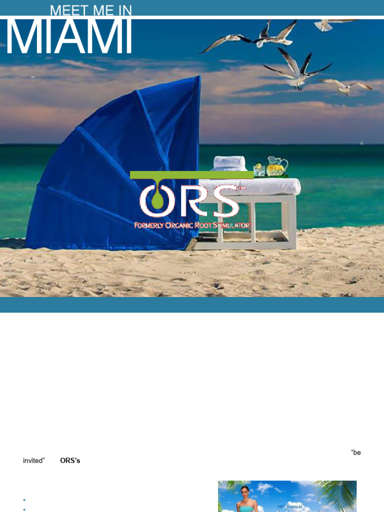 Meet Me in Miami 2014 - OrS Marketing Sponsorship Proposal | PDF