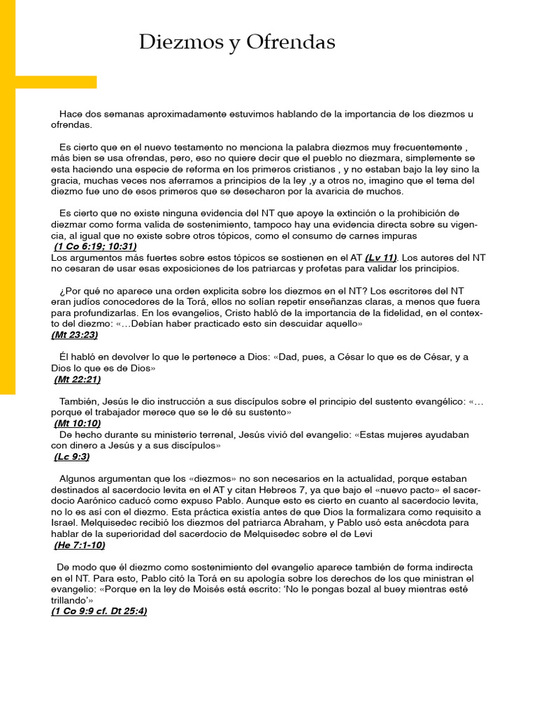 Diezmos%20y%20Ofrendas | PDF | Diezmo | Jesús