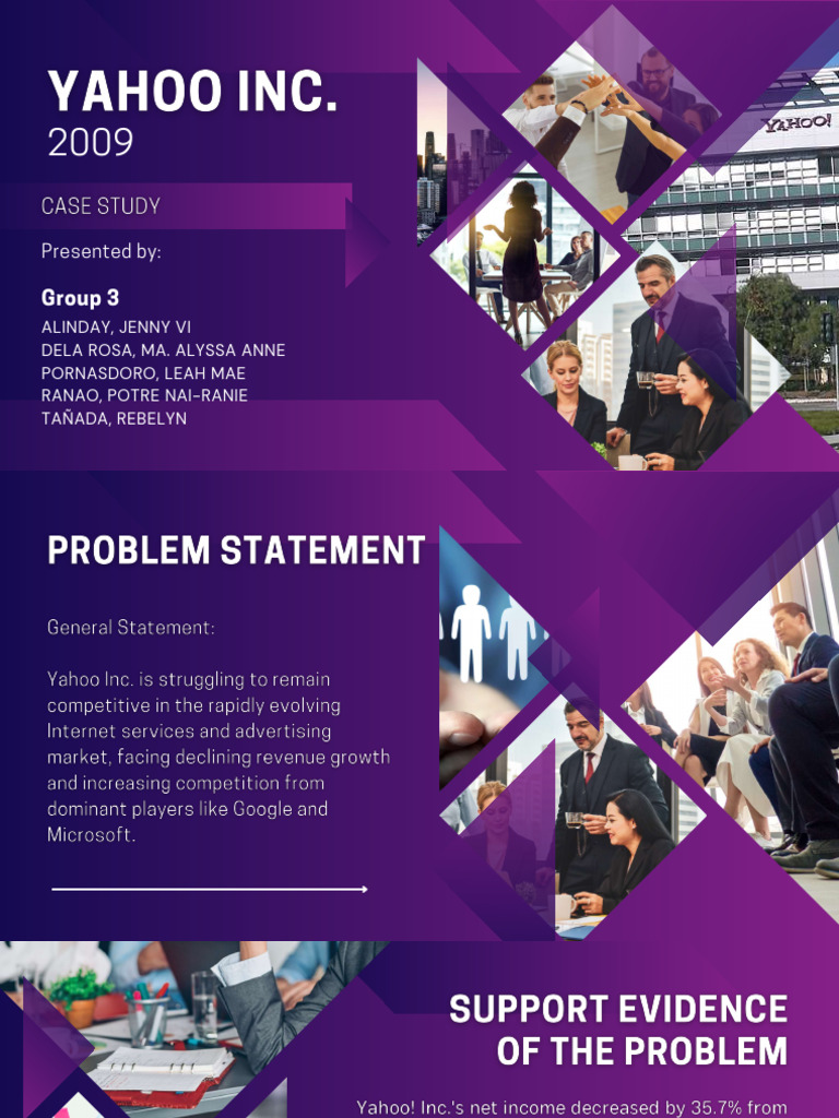 Group 3 Yahoo Inc. Case Study Presentation | PDF | Internet | Advertising