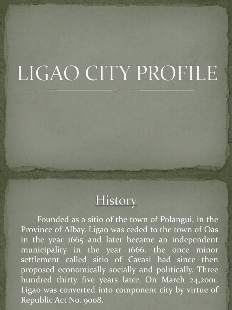 Ligao City Profile and Overview | PDF | Rock (Geology) | Agriculture