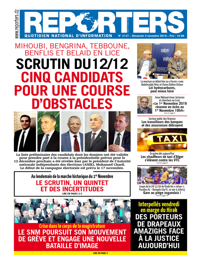 Journal Reporters | PDF | Abdelaziz Bouteflika | Politique mondiale