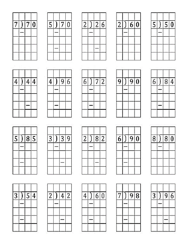 Division Worksheet | PDF