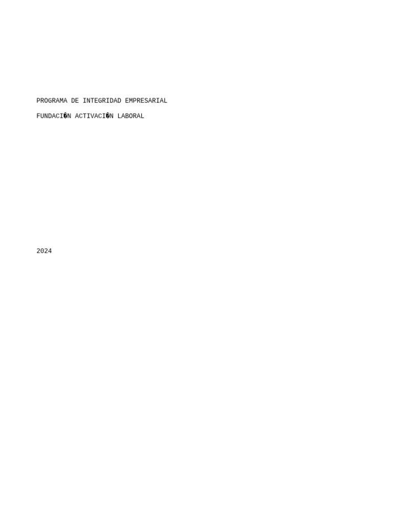 Programa-de-Integridad-Activacion-Laboral-2024-1 | PDF | Derecho laboral | Acoso sexual